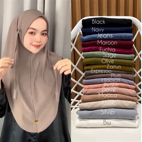Jual Hijab Instan Malay Rufle L Jersey Meidinaori Shopee Indonesia
