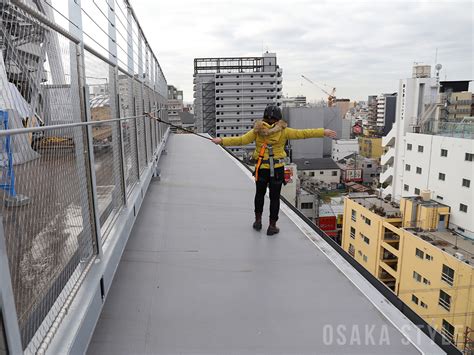 通天閣で新アトラクション「ダイブ＆ウォーク」事前体験会 Osaka Style