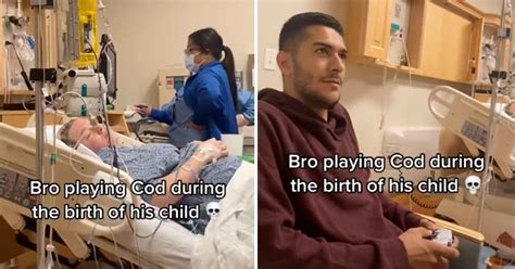 Husband Plays Call Of Duty While His Wife Gives Birth Ebaums World