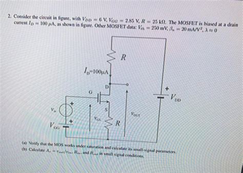 Solved 2 Consider The Circuit In Figure With Vpp 6v Vgg