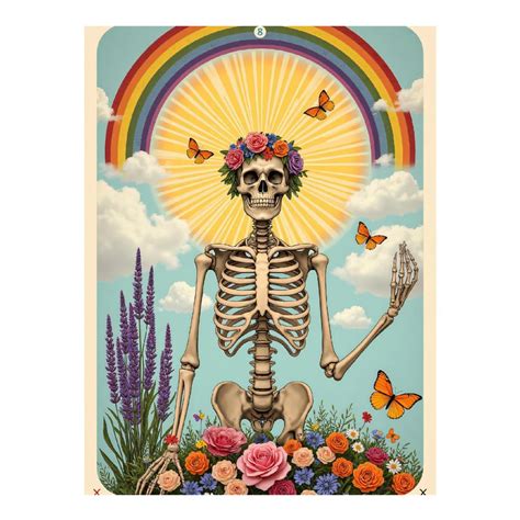 Diamond Art Kits For Adults Rainbow Skeleton Floral Vibrance 5d
