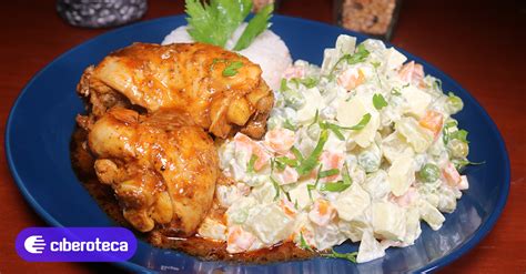 Pollo A La Olla Con Ensalada Blanca Ciberoteca Ciberoteca