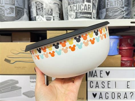Tupperware Tigela Toque Mágico Litros Mickey Mãe Casei e Agora Tupperware