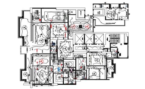 cctv and matv system layout autocad file cadbull