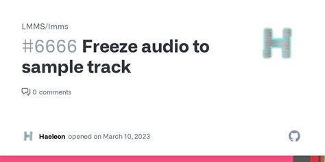 freeze audio to sample track · issue 6666 · lmms lmms · github
