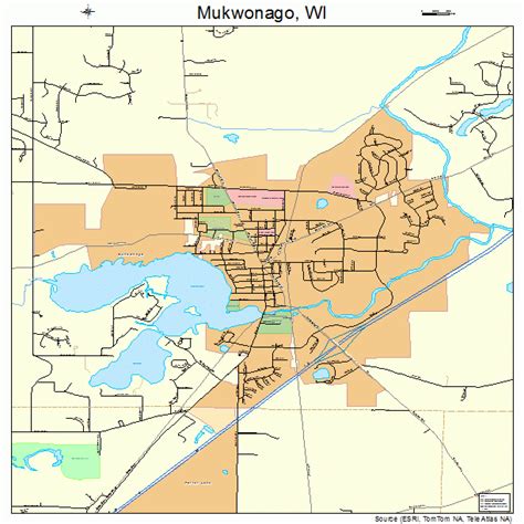 Mukwonago Wisconsin Street Map 5555050