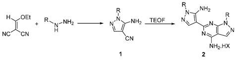 Synthesis Of Pyrazolo 34 D Pyrimidine 2 From Pyrazole 1 With Teof