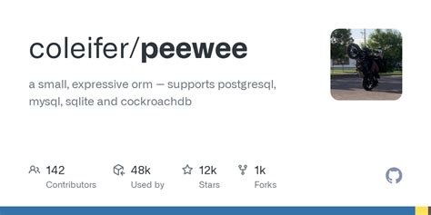 github coleifer peewee a small expressive orm supports