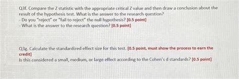 Solved Q Hypothesis Testing Using A Z Test Points Chegg
