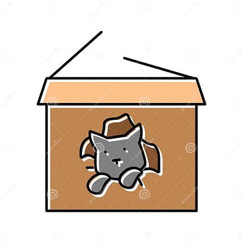 Through Preposition English Color Icon Vector Illustration Stock Vector