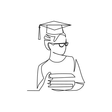 Student Drawn In Line Art Style 37044072 Vector Art At Vecteezy