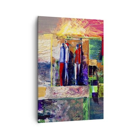 Obraz na płótnie Relacje i emocje 70x100cm Abstrakcja Ludzie