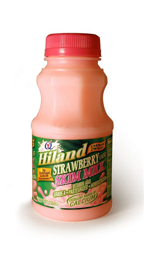 Hiland Fat Free Skim Strawberry Milk Half Pint Plastic – Hiland Dairy