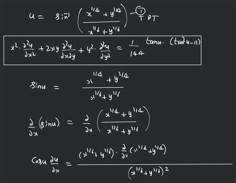 If Usin−1x16y16x14y14 Then Prove That X2∂x2∂2u 2xy∂x∂y∂2u Y2