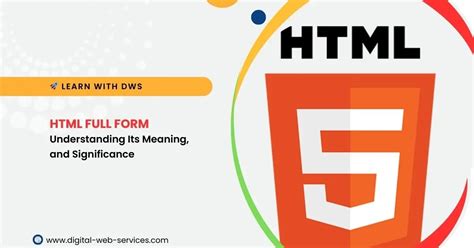 what is html full form and know its meaning and importance
