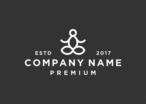 Premium Vector Yoga Logo Design Vector Illustration Template