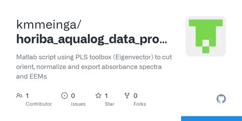 GitHub Kmmeinga Horiba Aqualog Data Processing Matlab Script Using