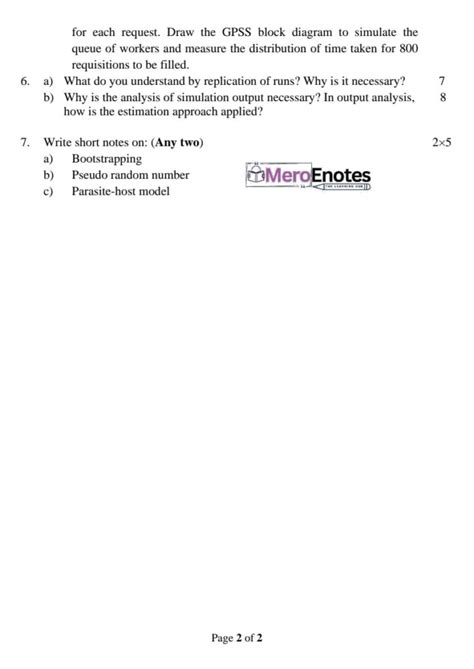 pokhara university pu bca simulation and modeling question paper 7th