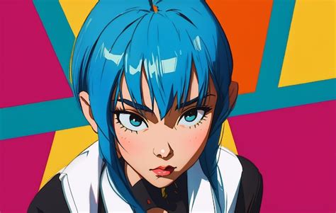 Premium Ai Image Fashion Woman Portrait In Pop Art Comic Style
