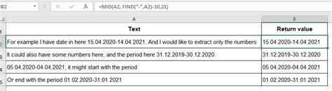 Excel Identify Pattern And Extract Substring Stack Overflow