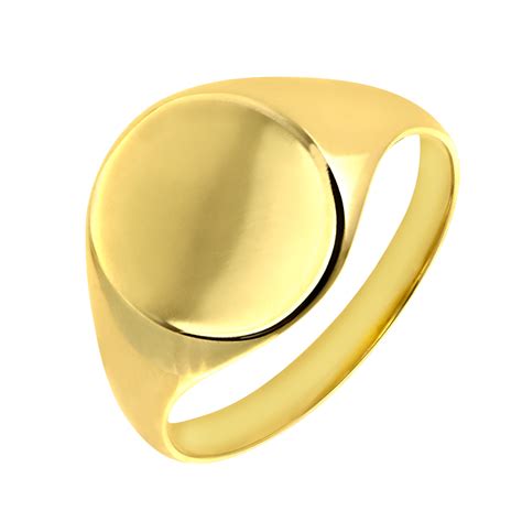 Engravable Ladies Solid 9ct Gold Ovel Signet Ring Ladies 9ct Yellow