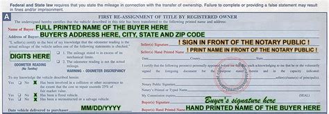 North Carolina Odometer Disclosure Statement NC 2024 Form