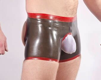 Mens Latex Shorts Etsy