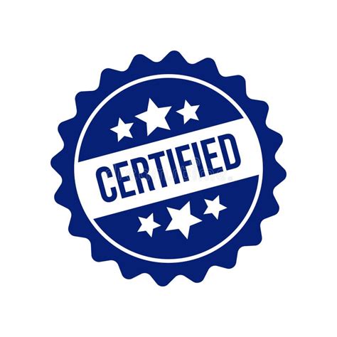 Certified Seal Badge Banner Stamp Template Solid Color With Grunge