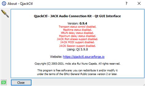 windows version of qjackctl doesn t have client metadata · issue 783