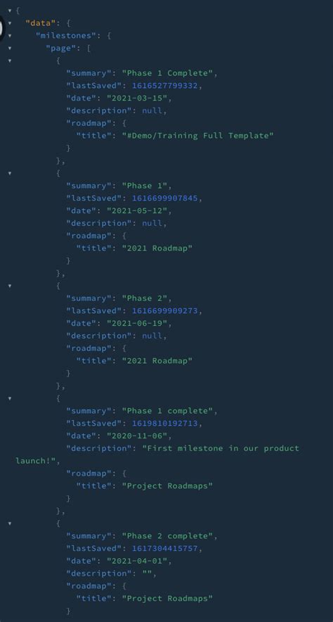 api querying on multiple roadmap milestones roadmunk