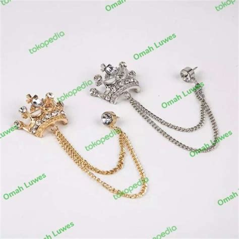 Jual Lapel Pin Bros Jas Wedding Vintage Crown Aksesoris Pin Jas