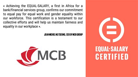 Mauritius Commercial Bank Obtains The Equal Salary Certification • Equal Salary