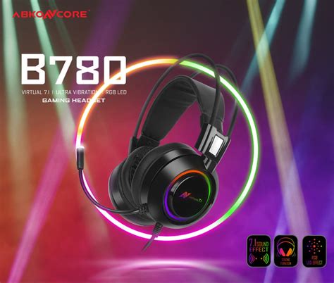Abkoncore B780 7 1 Surround Headset Bass Vibration Gaming Headset Rgb Alarabiya Computer