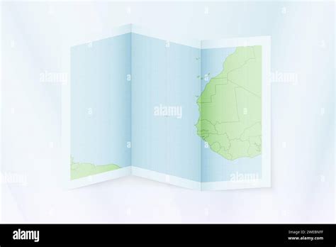 Carte Du Cap Vert Papier Plié Avec Carte Du Cap Vert Illustration