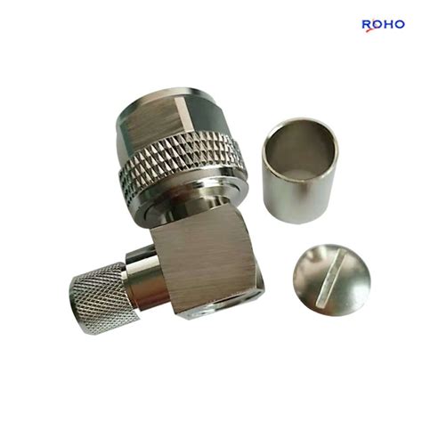 N Male Right Angle Connector Crimp Solder Attachment For Rg213 LMR400