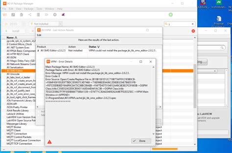 Unable To Install Jki Smo Editor Package With Vipm 2021 Alpha Vi