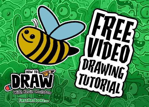 Free Video Drawing Tutorial Cute Honey Bee Easy To Follow Drawing Guide