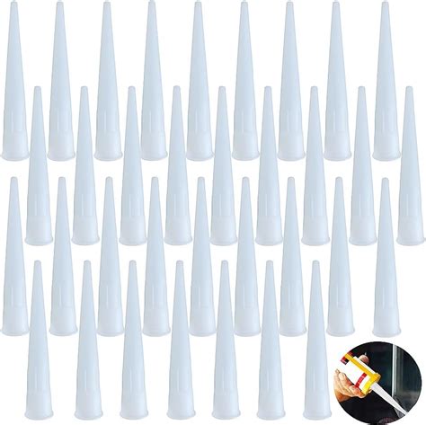 50pcs Caulk Nozzles Plastic Pipe Caulking Tips Caulking Gun Extender