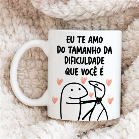 Caneca Flork Casal Meme Te Amo Do Tamanho Da Dificuldade Bento Memes Coffee Mugs Lettering