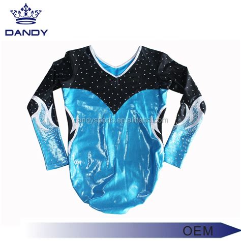 Sublimation Mystique Girls Long Sleeved Gymnastic Leotards Manufacture