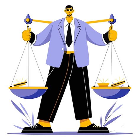 Businessman Adjusting Scale Balance For Equality And Fairness Premium