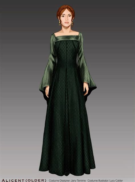 Alicent Hightower Game Of Thrones Dress Fashion Illustration Dresses