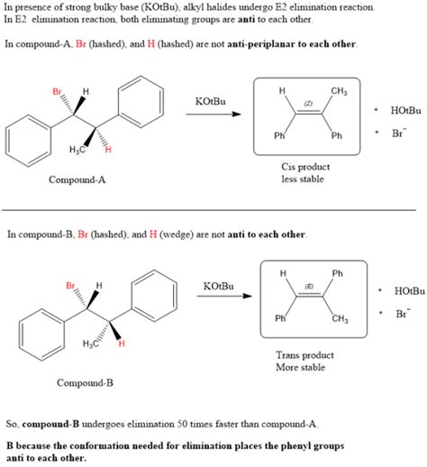 Give The Product Of The Bimolecular Elimination From Each Of The