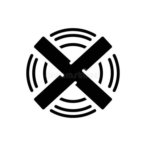 Black Solid Icon For Cross Cancel And Remove Stock Vector