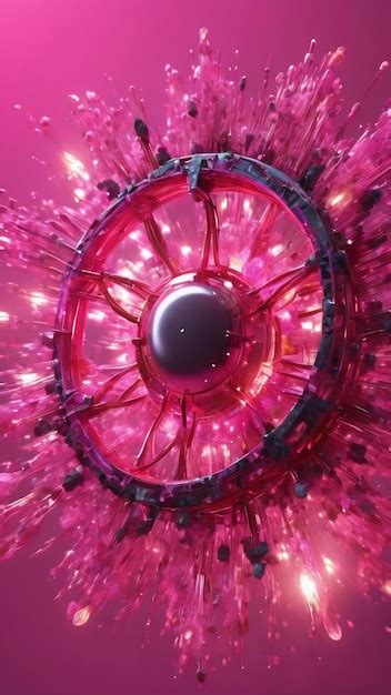 Premium Ai Image Pink Atom Is Fusing Together In Nuclear Fusion