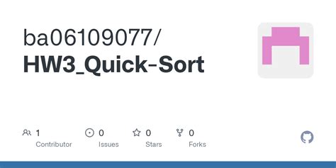 GitHub Ba06109077 HW3 Quick Sort