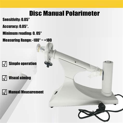 Understanding Polarimetry Vernier Vtsyiqi Disc Polarimeter 110v Manual