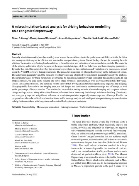 A Microsimulation Based Analysis For Driving Behaviour Modelling On A Congested Expressway