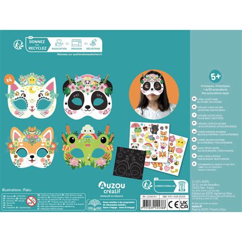 Ma pochette d artiste Masques à décorer Kawaii