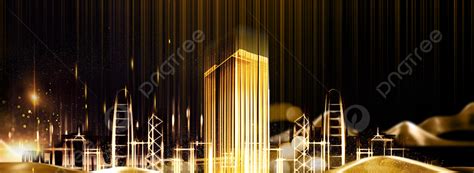 Black Gold Jinshan City Real Estate Exhibition Board Background Black